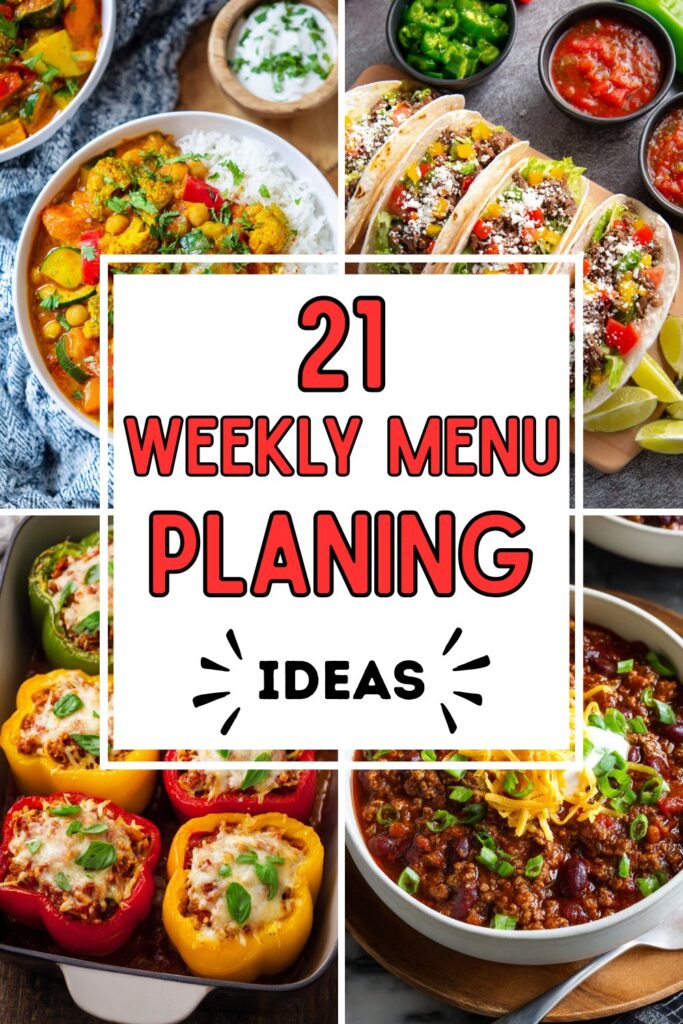 21+ Brilliant Weekly Menu Planning Ideas for Busy Families